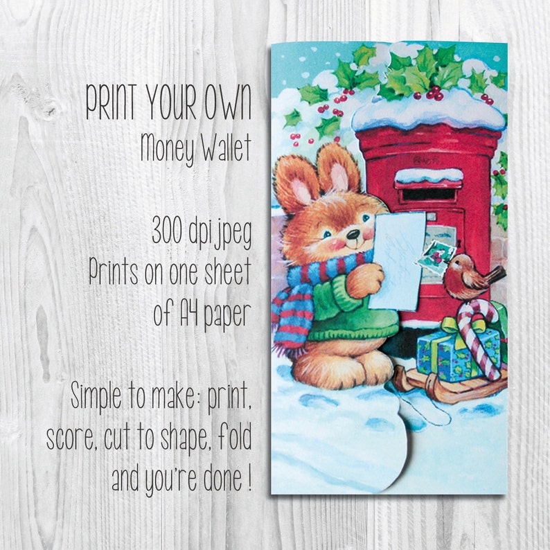 Printable Cute Christmas Money Wallet - Etsy