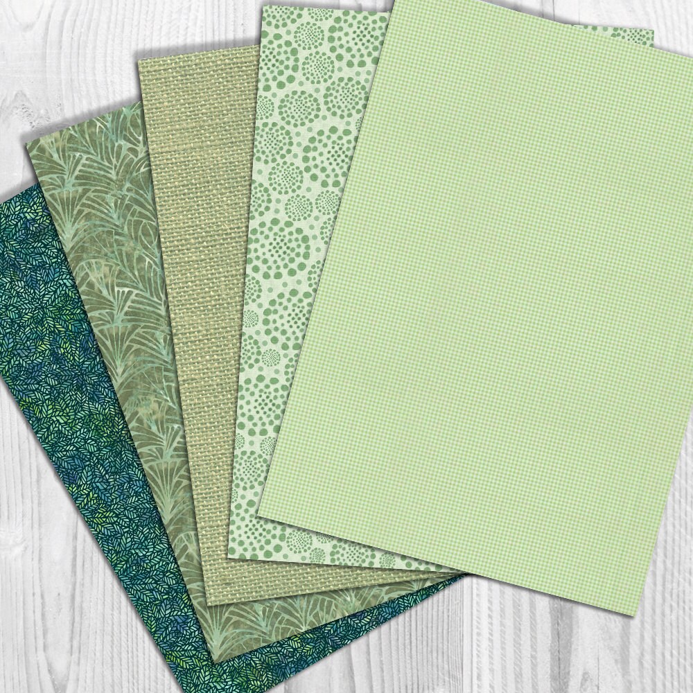 Digital Printable A4 Papers. Leaf Paper. Perfect for Handmade Greeting ...