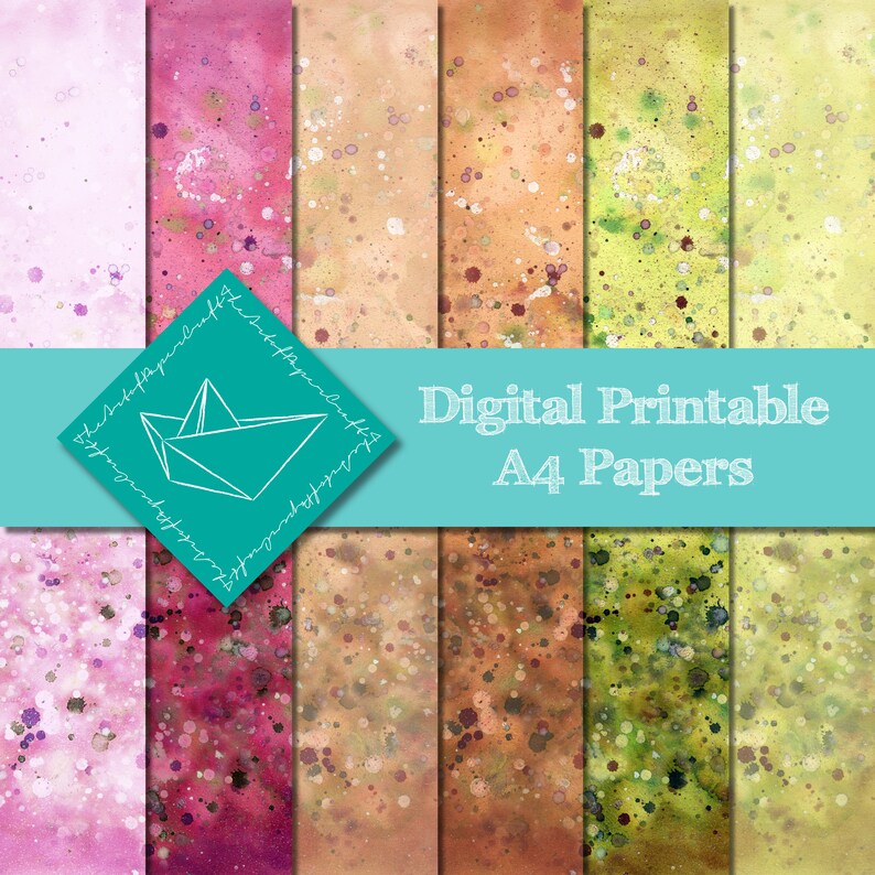 Printable Speckled Background Papers - A4. Perfect for Handmade ...