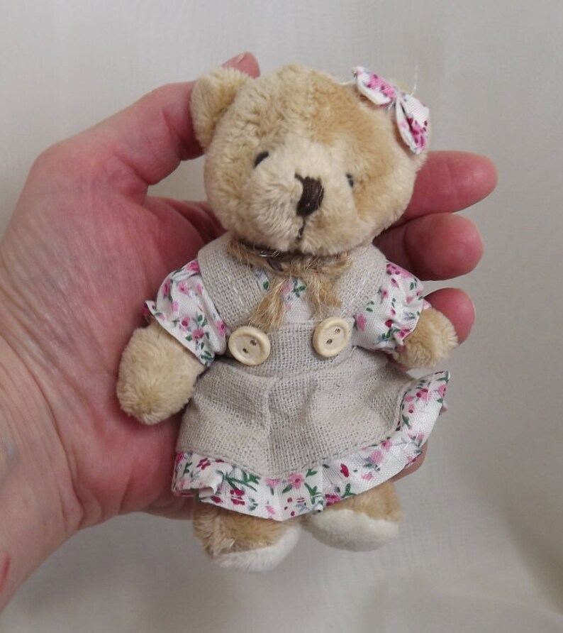 Miniature Girl and Boy Teddy Bears. Bear Key Chains. Bear | Etsy