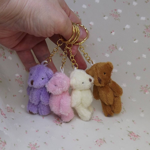 Teddy Bear Key Chain - Etsy