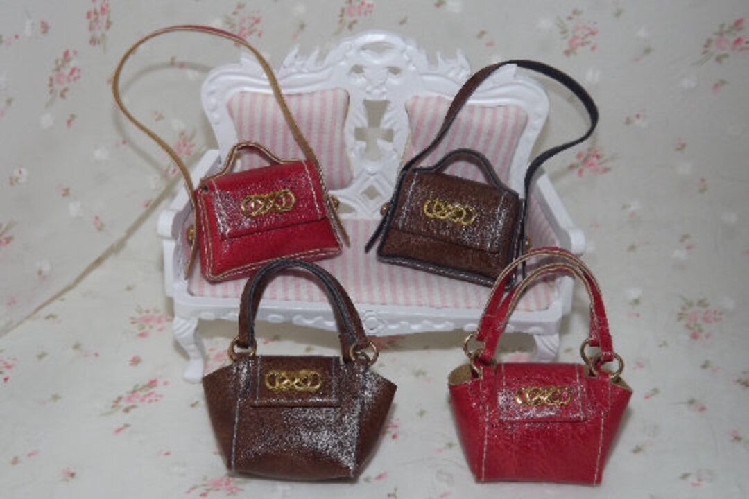 Miniature Purses. 1:6 Scale Handbags, Purses. Twelve Inch Doll's Room ...