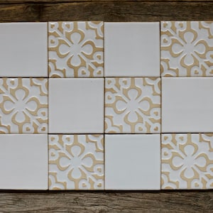 Simple White Handmade Ceramic Tile for Kitchen/bathroom Backsplash ...