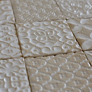 Simple White Handmade Ceramic Tile for Kitchen/bathroom Backsplash ...