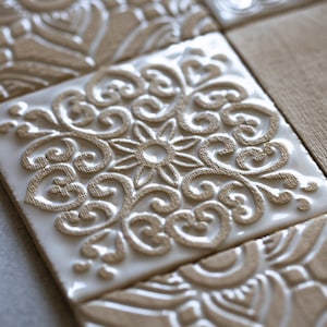 White Handmade Ceramic Tiles for Kitchen/bathroom/shower Backsplash ...