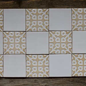 Simple White Handmade Ceramic Tile for Kitchen/bathroom - Etsy