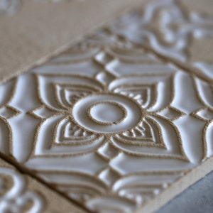 White Handmade Ceramic Tiles for Kitchen/bathroom/shower Backsplash ...