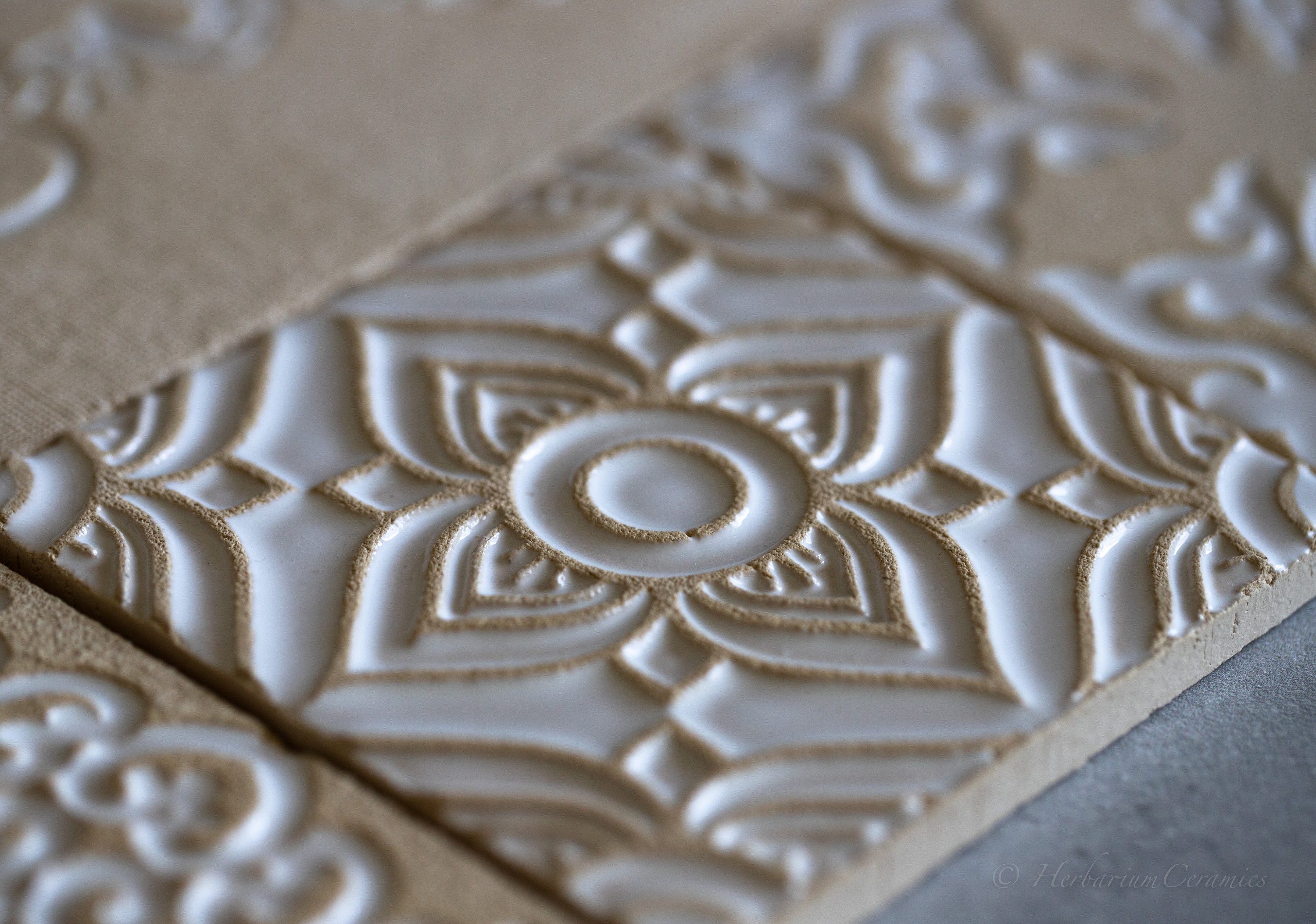 White Handmade Ceramic Tiles for Kitchen/bathroom/shower Backsplash ...