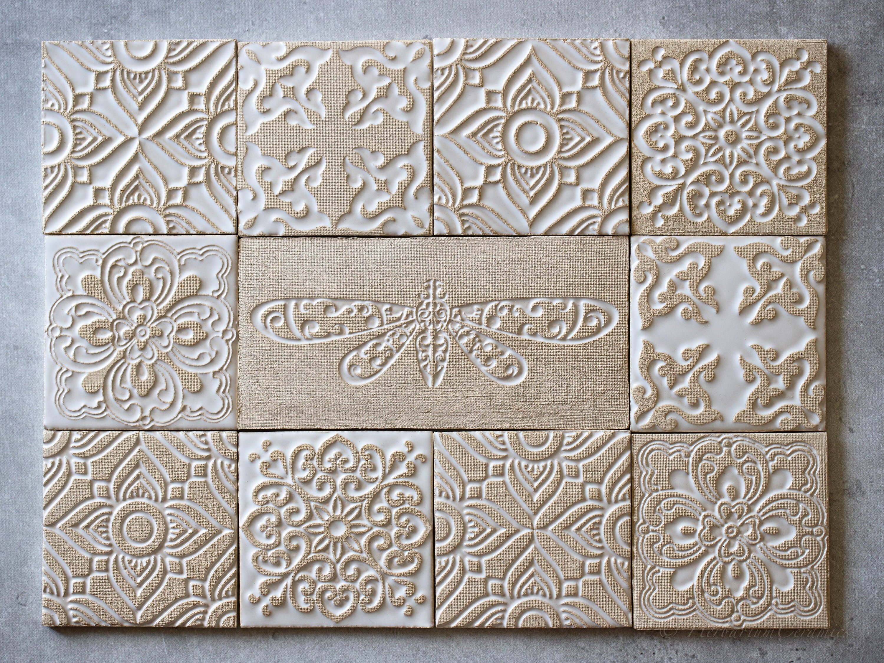White Handmade Ceramic Tiles for Kitchen/bathroom/shower Backsplash ...