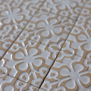 Simple White Handmade Ceramic Tile for Kitchen/bathroom Backsplash ...