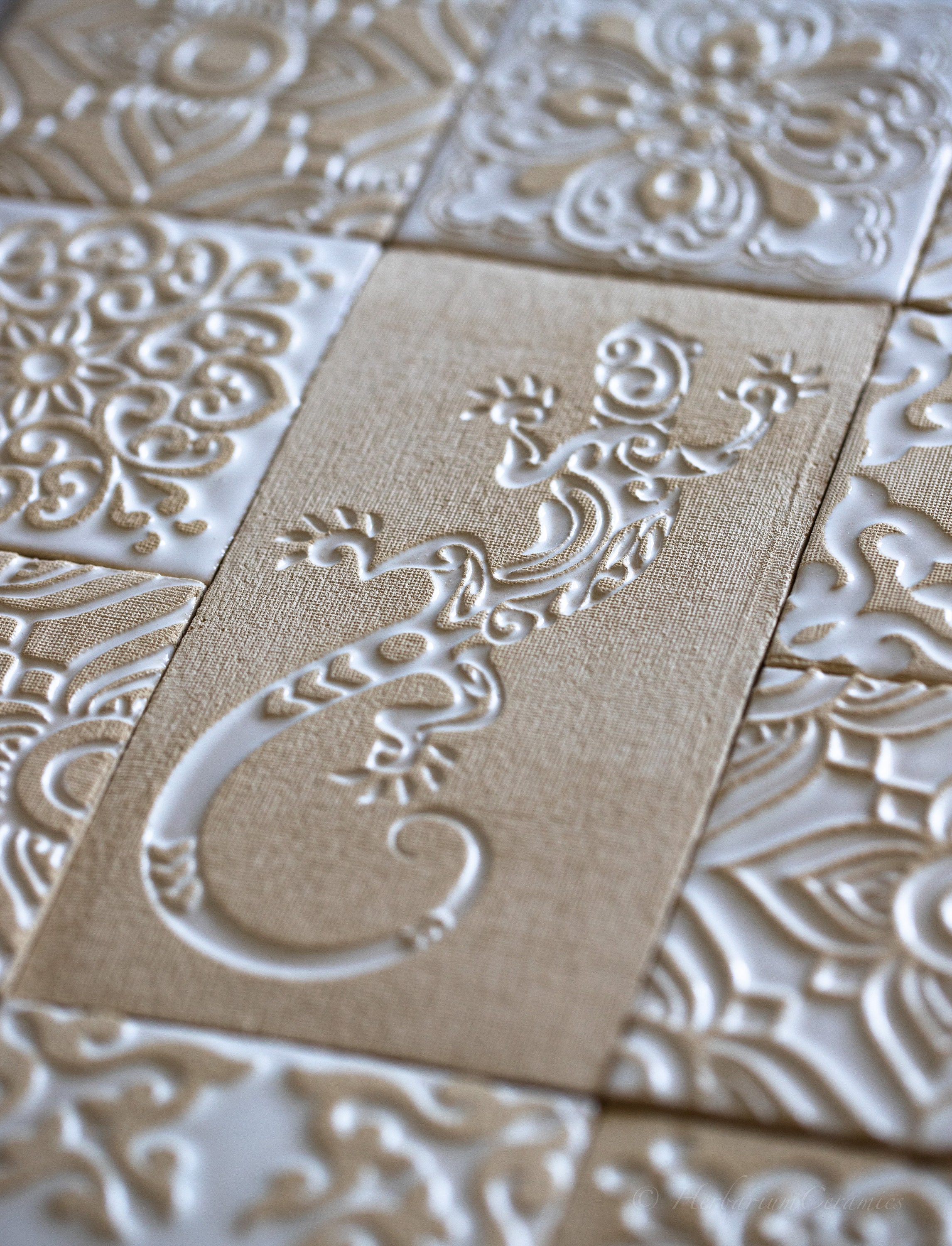 White Handmade Ceramic Tiles for Kitchen/bathroom/shower Backsplash ...