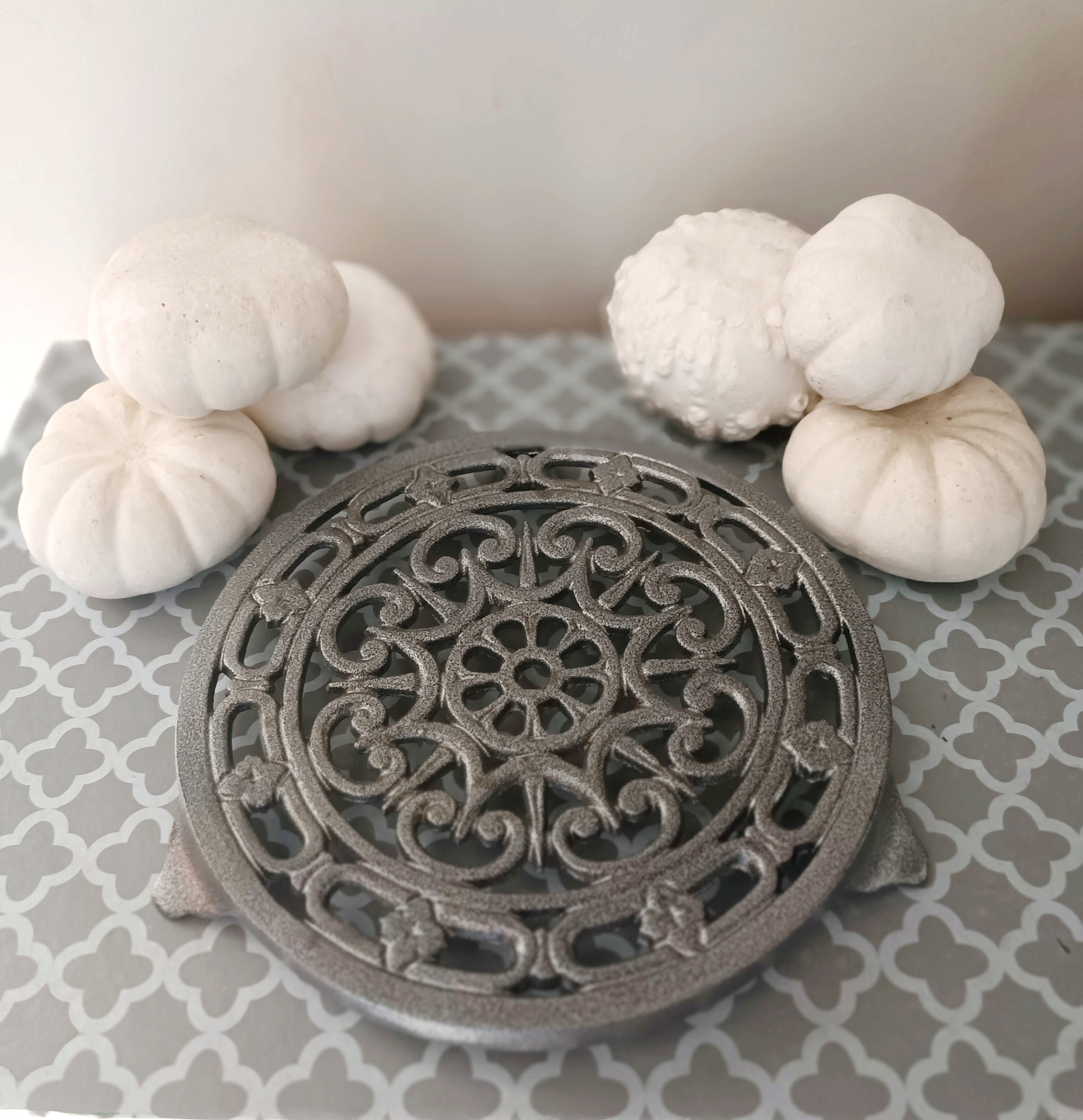 Vintage Cast Iron Enamel Trivet With Its Original Packaging - Etsy