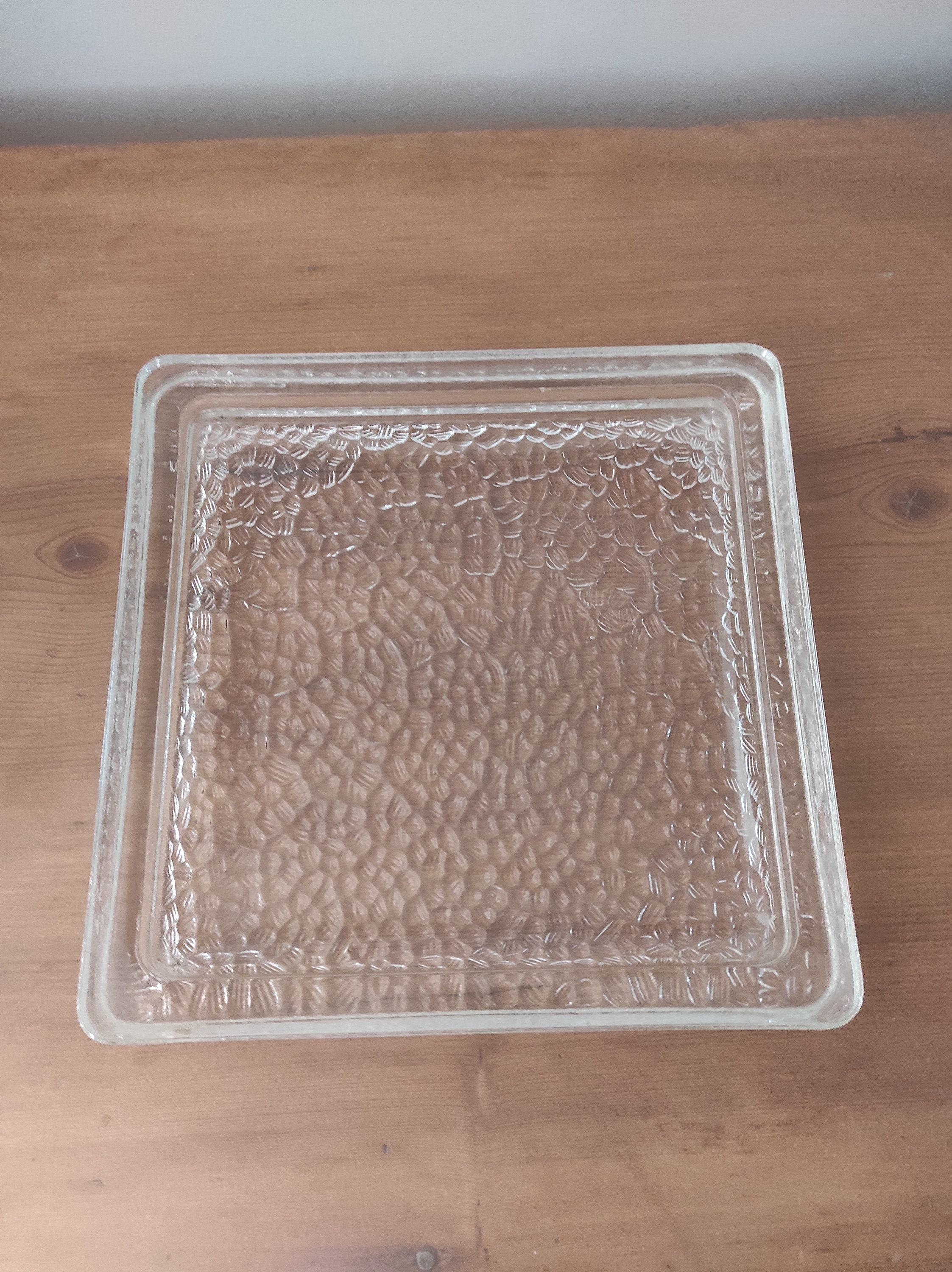Nevada Glass Pavement / Large French Glass Ashtray / Le Corbusier ...