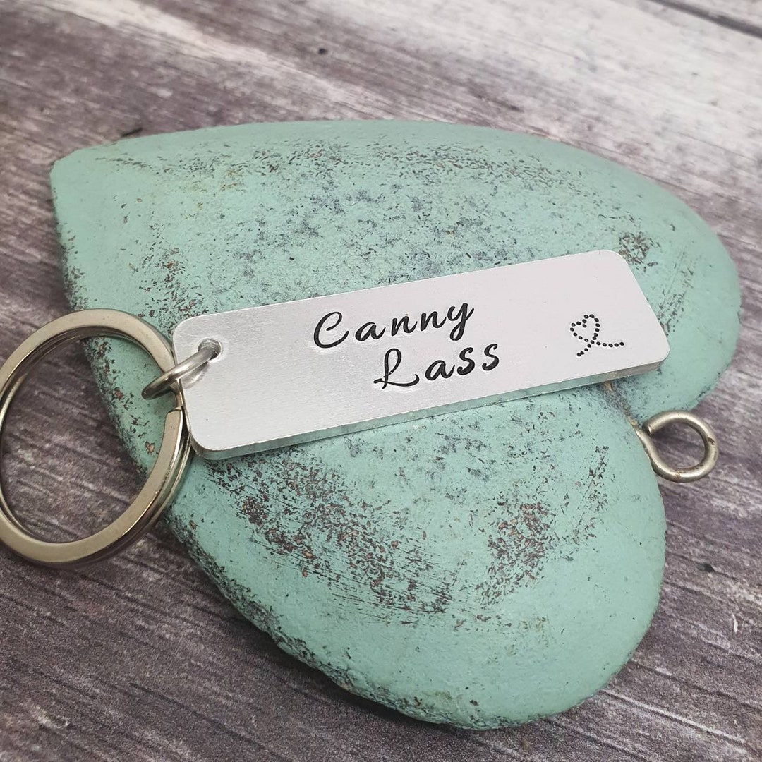 Canny Lass Keyring, Metal Stamped Keyring, Geordie Gifts, Newcastle - Etsy