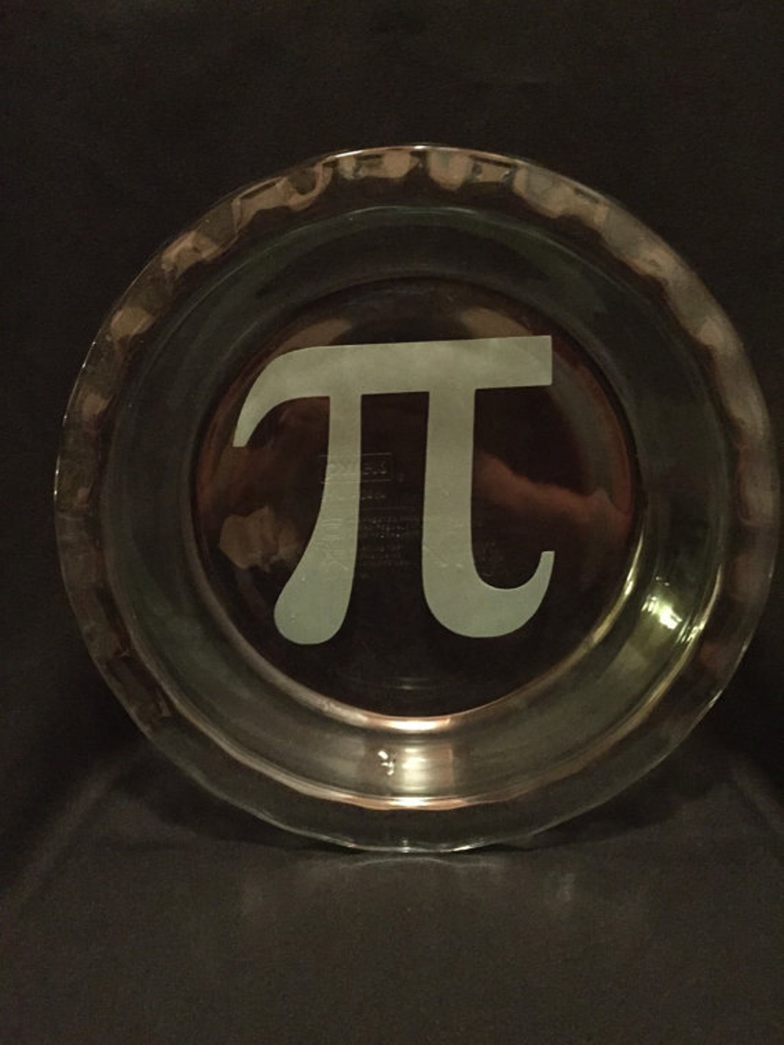 Pi Symbol Easy Grab Glass Pyrex Pie Plate | Etsy