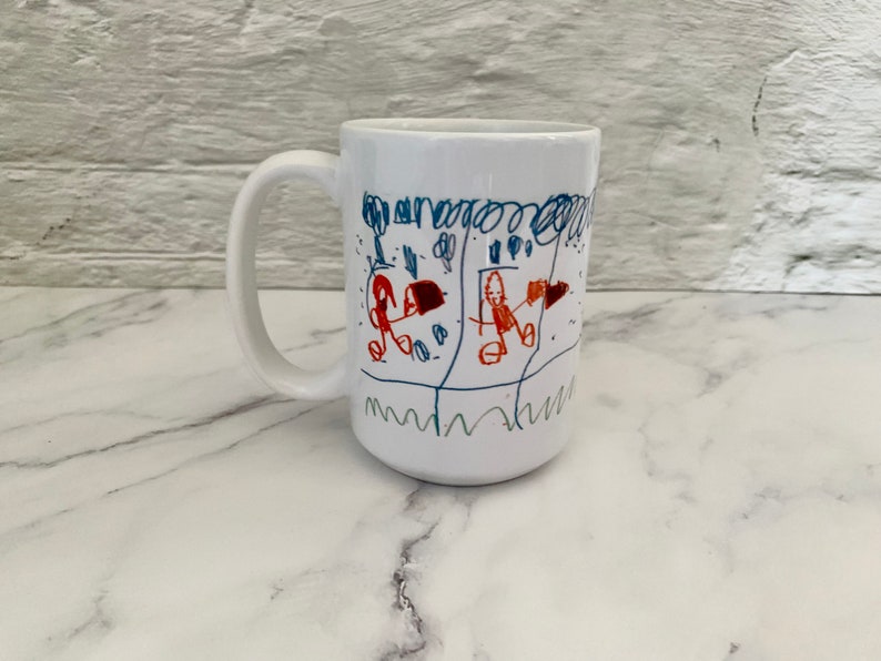 Personalized Child's Drawing Coffee Mug, Kid’s Art Mug, Child’s Artwork ...