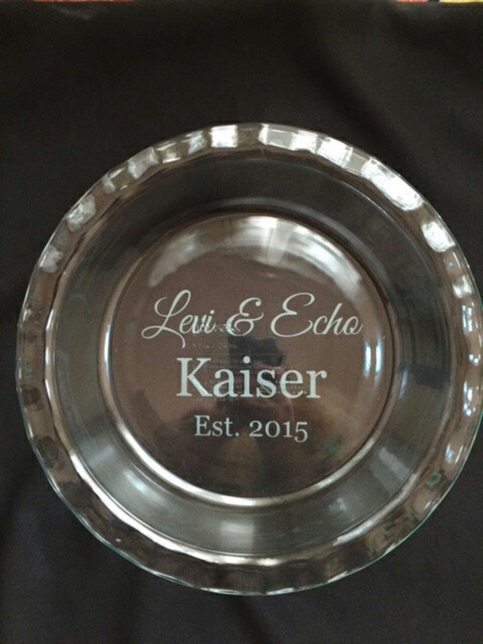 Custom Personalized Pie Plate~ Easy Grab Glass Pyrex Pie Plate - Etsy