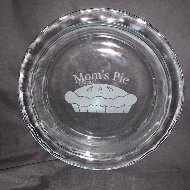 Mom's Pie Plate Easy Grab Glass Pyrex Pie Plate Mom Pie | Etsy