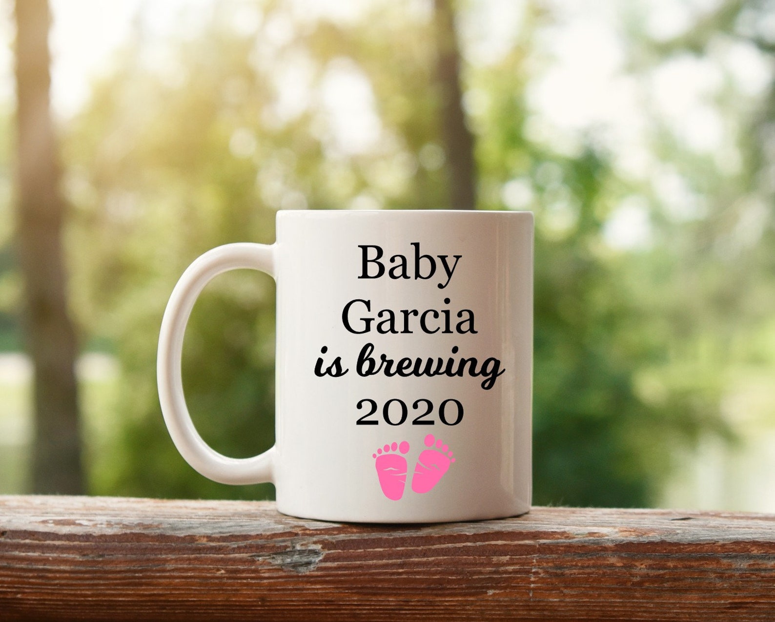 Baby Announcement Personalized Coffee Mug, Pregnancy Mug, Baby Brewing ...