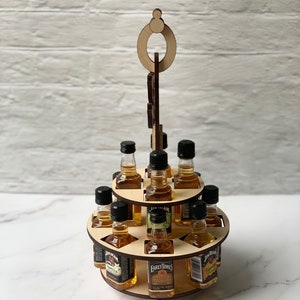 Mini Liquor Bottle Two Layer Cake, Mini Liquor Bottle Celebration Cake ...