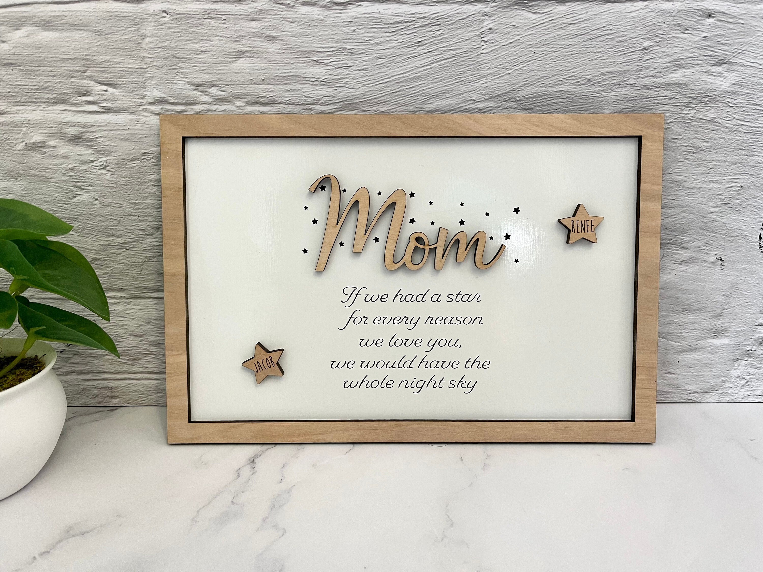 Mother’s Day Sign, Personalized Mom Sign, Mom Sign With Kids Names ...