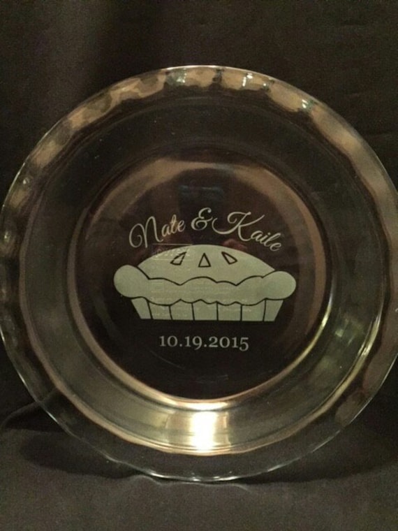 Custom Personalized Pie Plate Easy Grab Glass Pyrex Pie Plate | Etsy