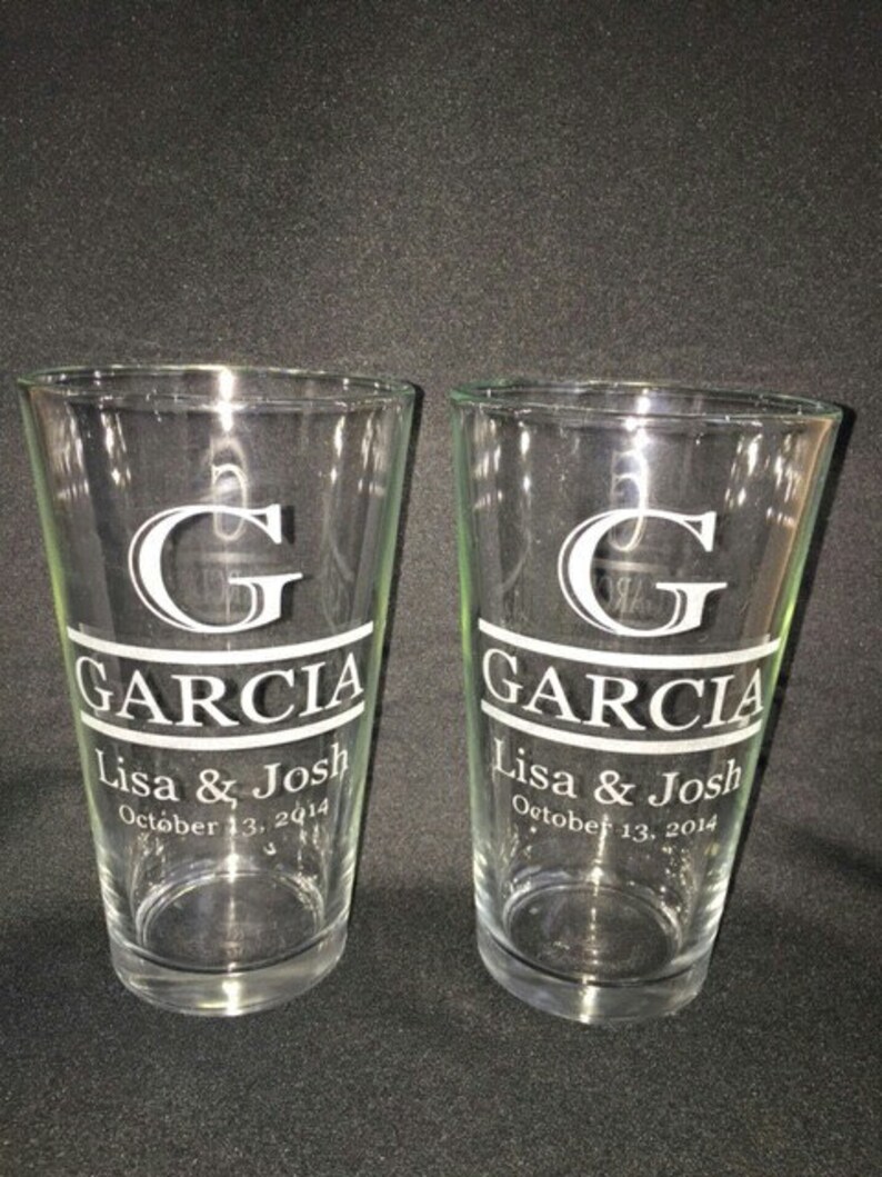 Set of 2 Personalized Wedding Glasses - Etsy