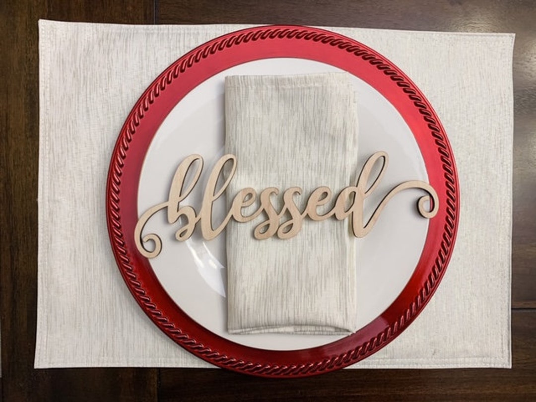 Wooden Table Place Cards, Word Place Cards, Dinner Table Setting Decor ...