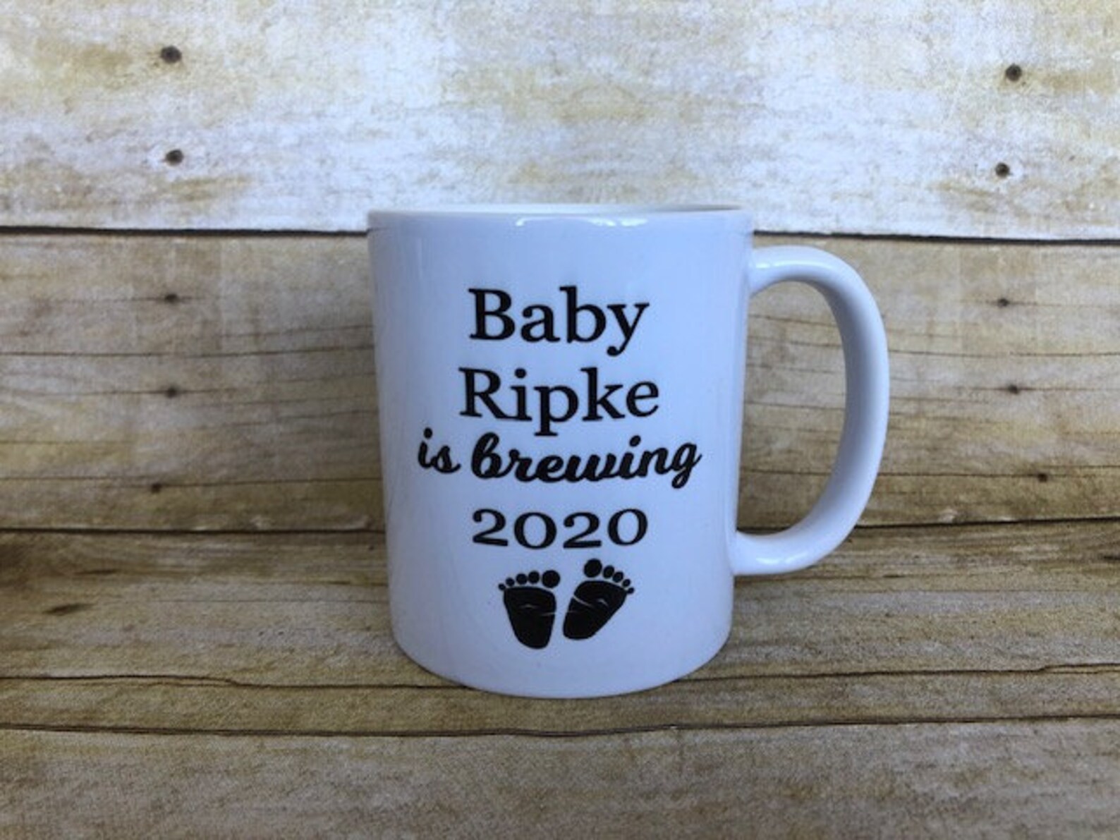 Baby Announcement Personalized Coffee Mug, Pregnancy Mug, Baby Brewing ...