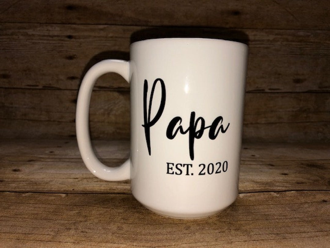 Papa Coffee Mug, Personalized Papa Gift, Coffee Mug for Fathers Day ...