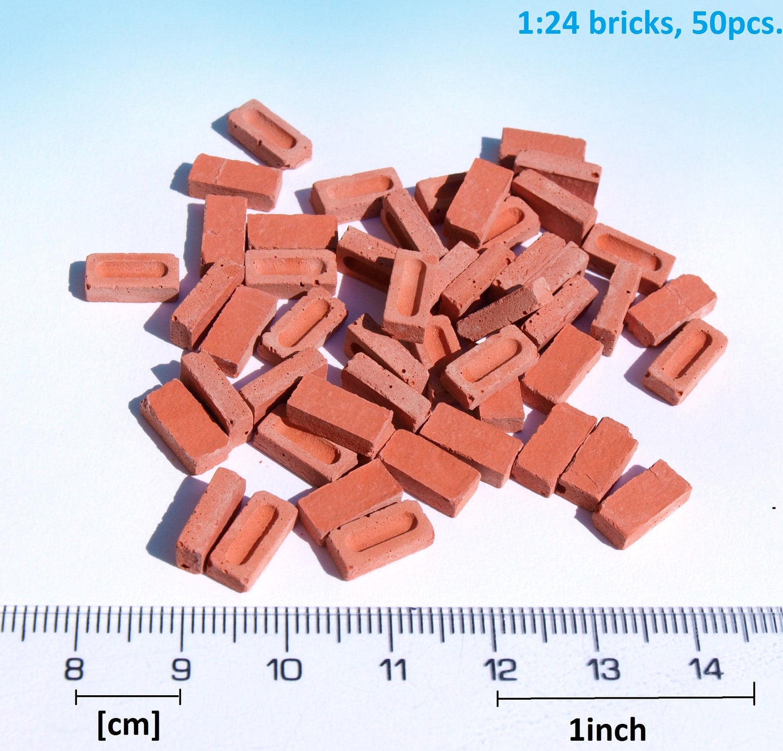 1:24 Miniature Bricks 50pc Red G Scale Model Dollhouse Diorama - Etsy