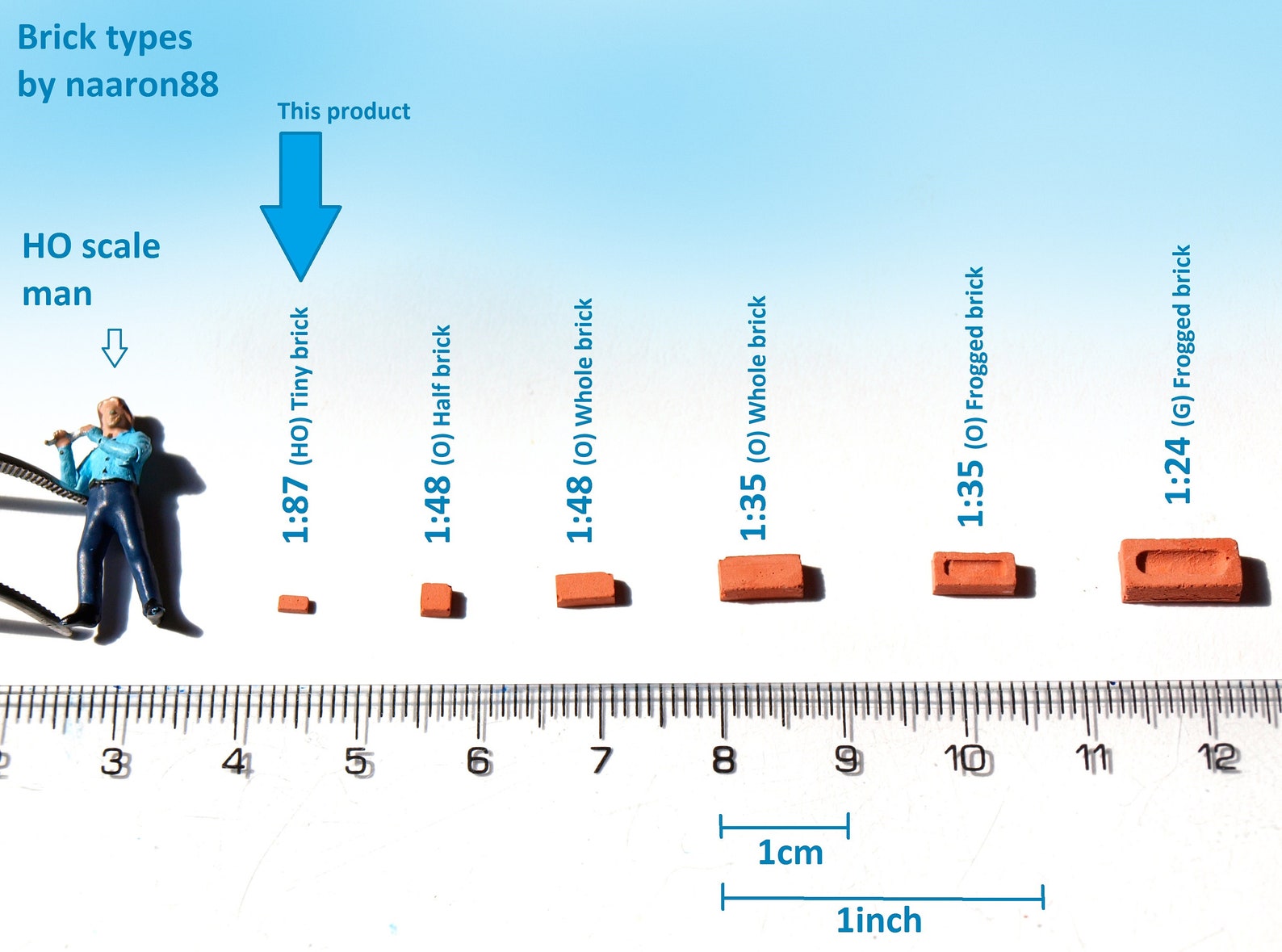 100 Extremely Tiny Real Miniature Bricks HO OO Scale 1:87 - Etsy Canada