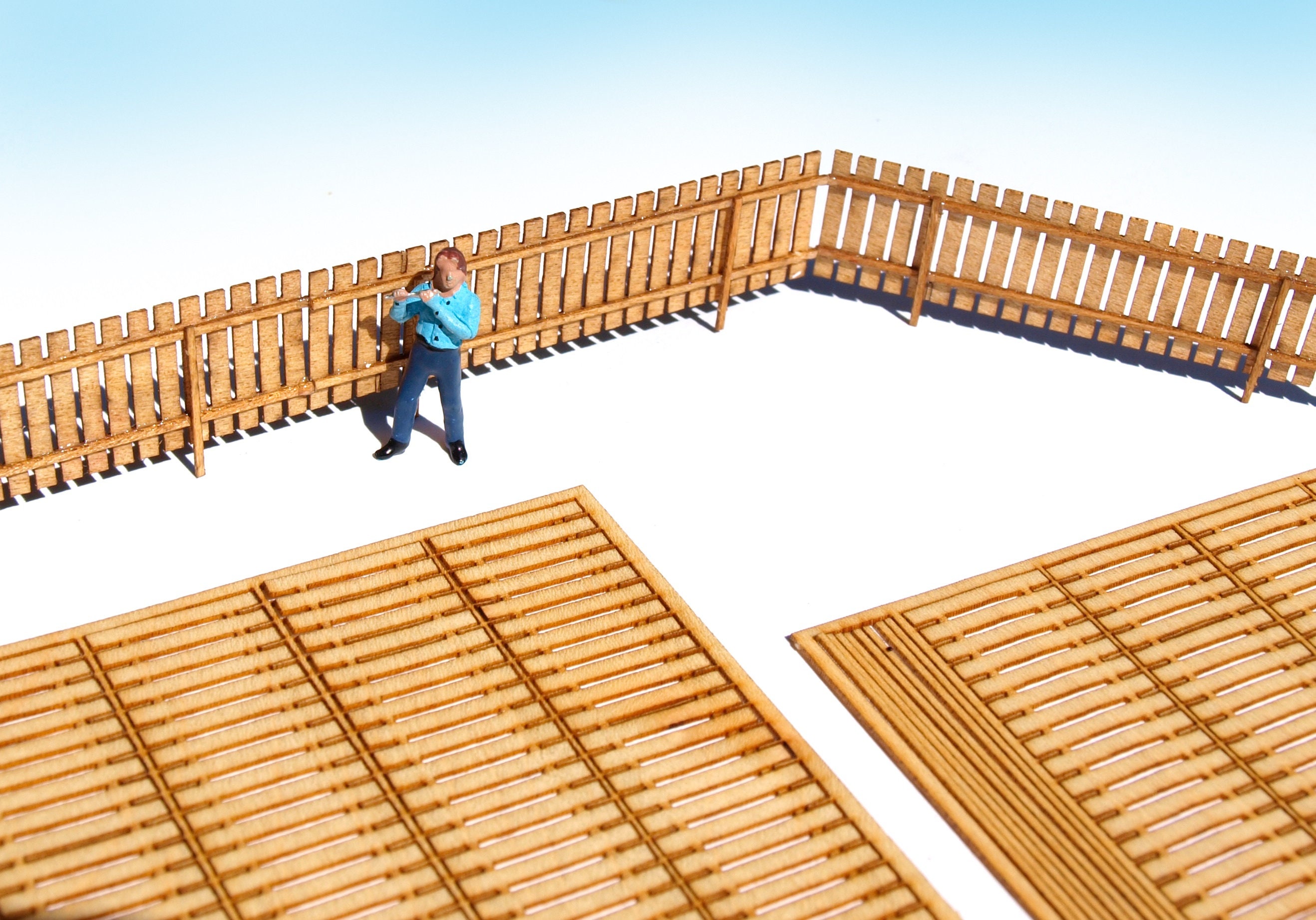 HO Scale Laser Cut Wooden Fence Kit: Wargame Diorama Scenery - Etsy