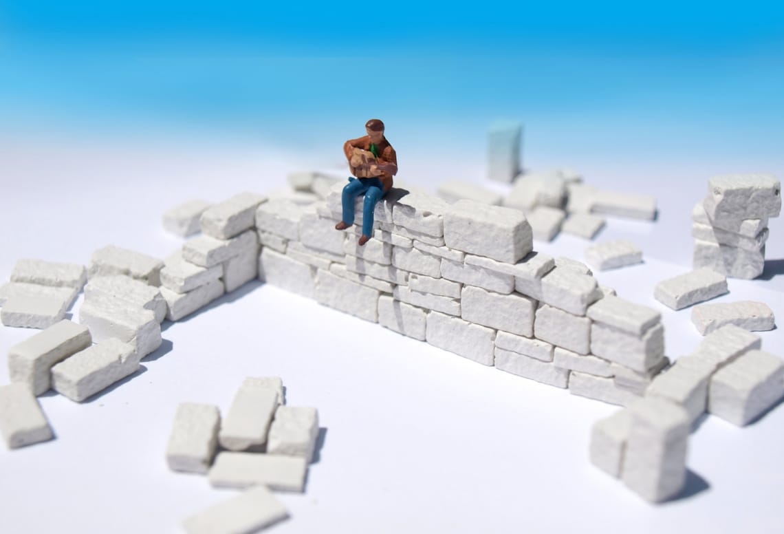 100 Miniature White Stone Blocks O HO Scale Diorama Model - Etsy