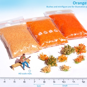Miniature Flower Petals Blooms Leaves Set Orange Mix HO O Scale Model ...