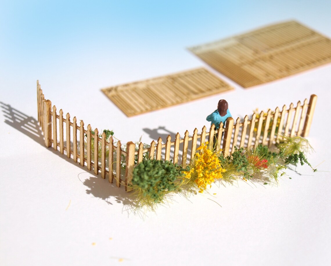Miniature Picket Fence Kit HO OO Scale Diorama Dollhouse - Etsy Australia
