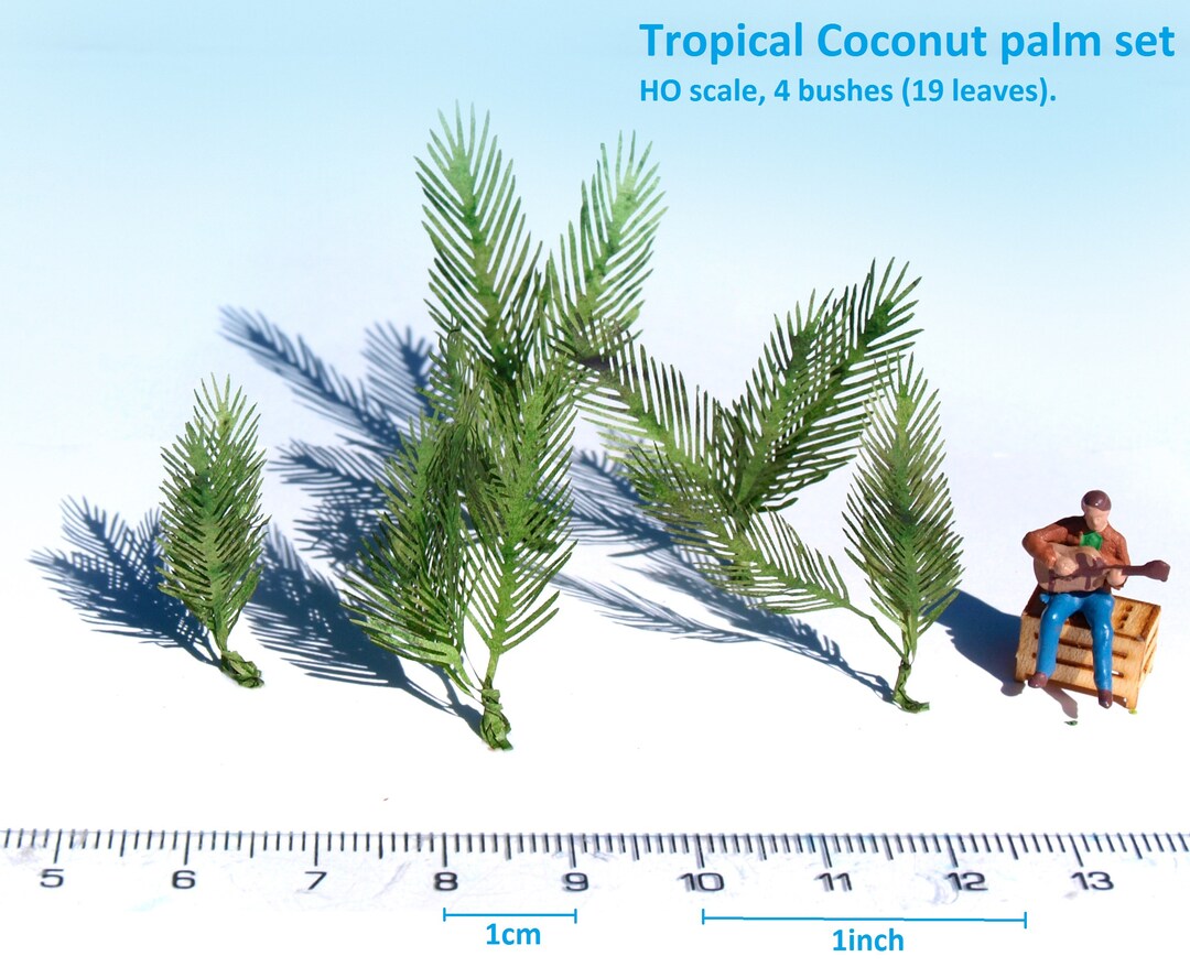 Miniature Coconut Palm Leaves: HO OO Scale Model Railway Diorama - Etsy