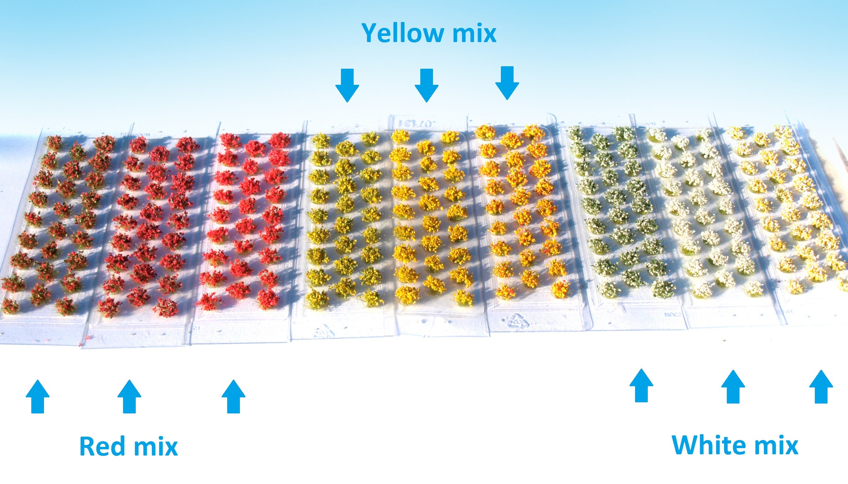 Miniature Flower Tufts Yellow Mix HO O Scale for Model Railway - Etsy