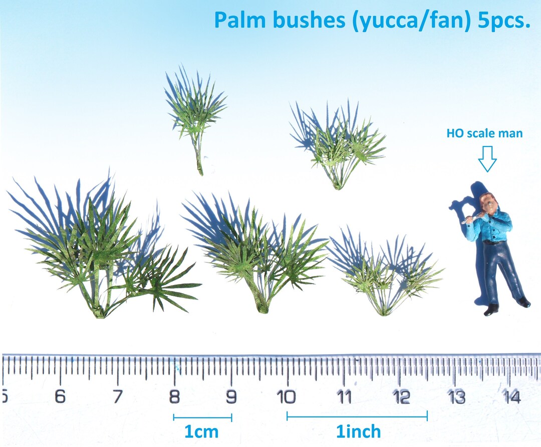 Miniature Yucca Palm Bushes: HO OO Scale Diorama Scenery - Etsy