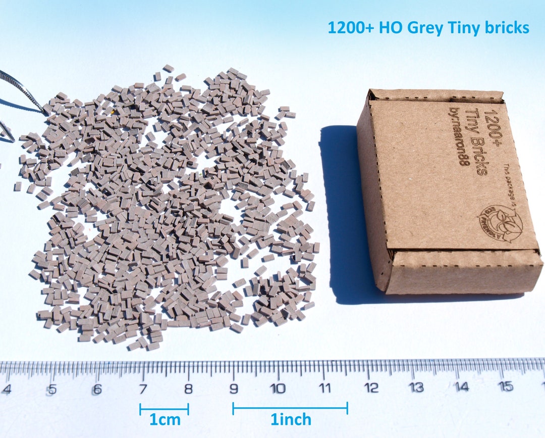 1200 Extreme Tiny Miniature Bricks Gray HO N Scale 1/87 Model Railway ...