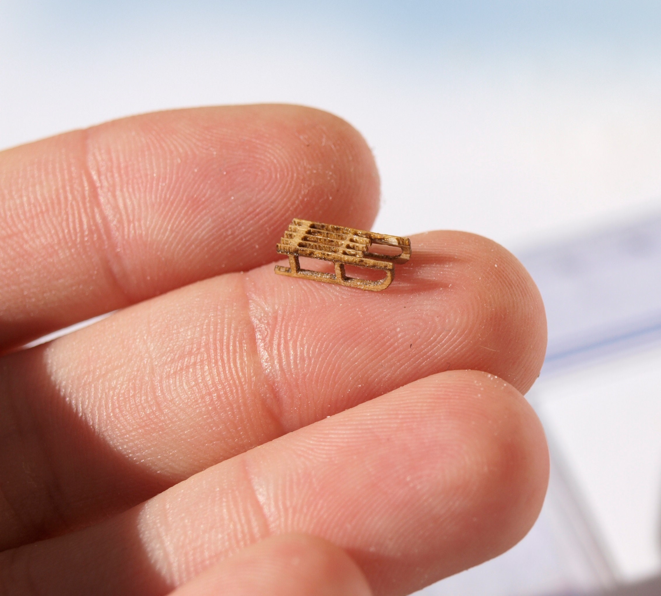 Miniature HO Scale Sledge + Snowman Winter Model Railway Diorama ...