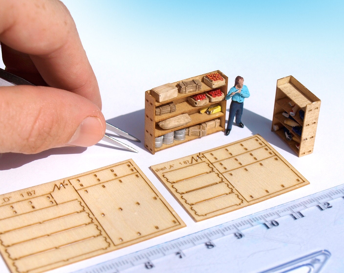 Miniature Shelf Shelves Rack KIT HO OO Scale Model Storage - Etsy UK