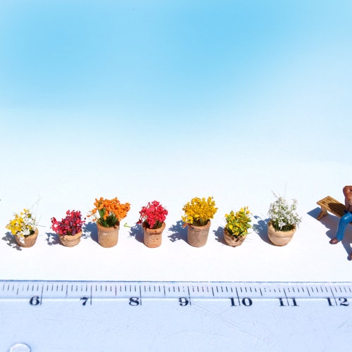 2x Miniature Brick Flower Planters HO O Scale Model Railway - Etsy