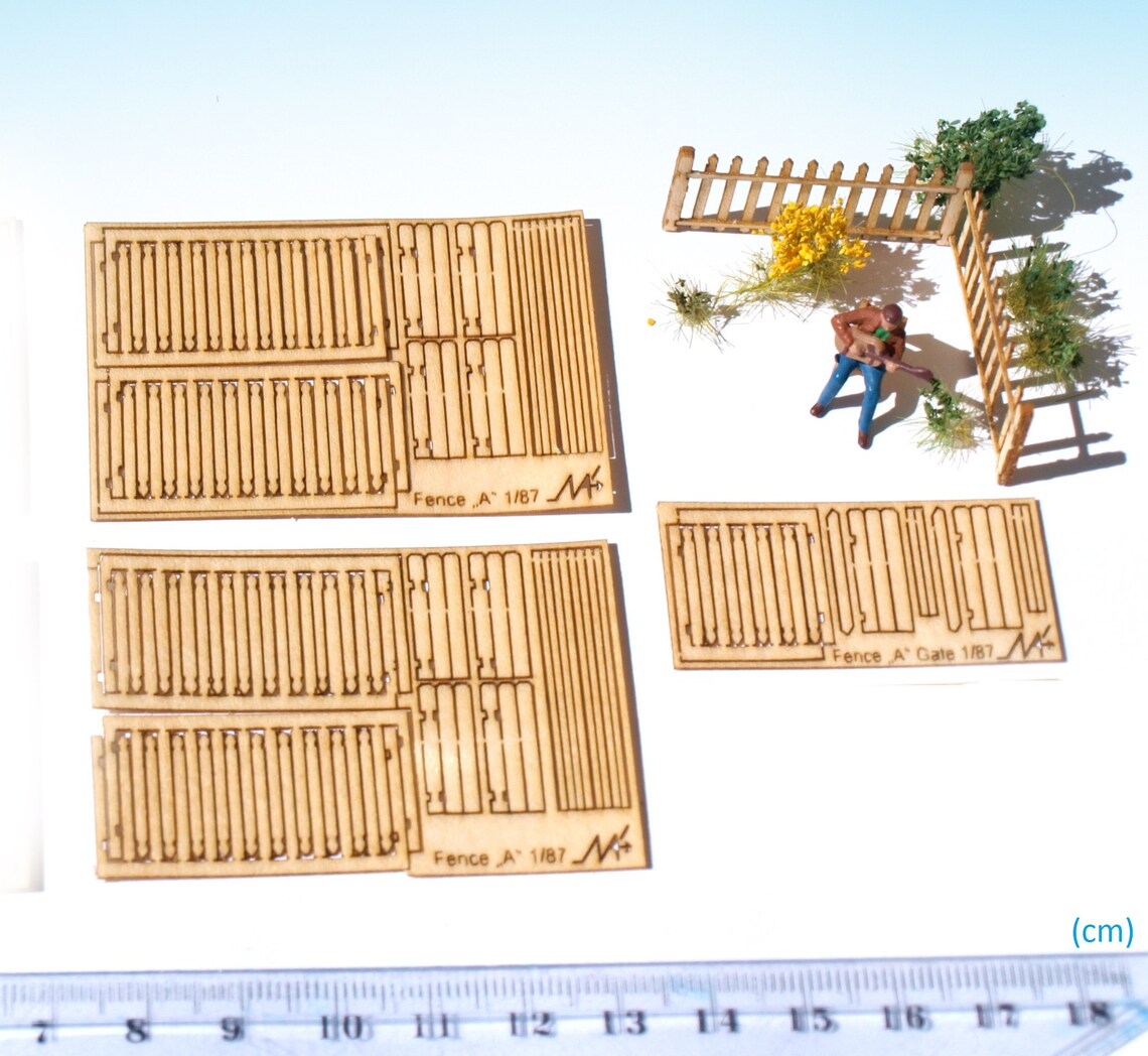 Miniature Picket Fence Kit HO OO Scale Diorama Dollhouse - Etsy