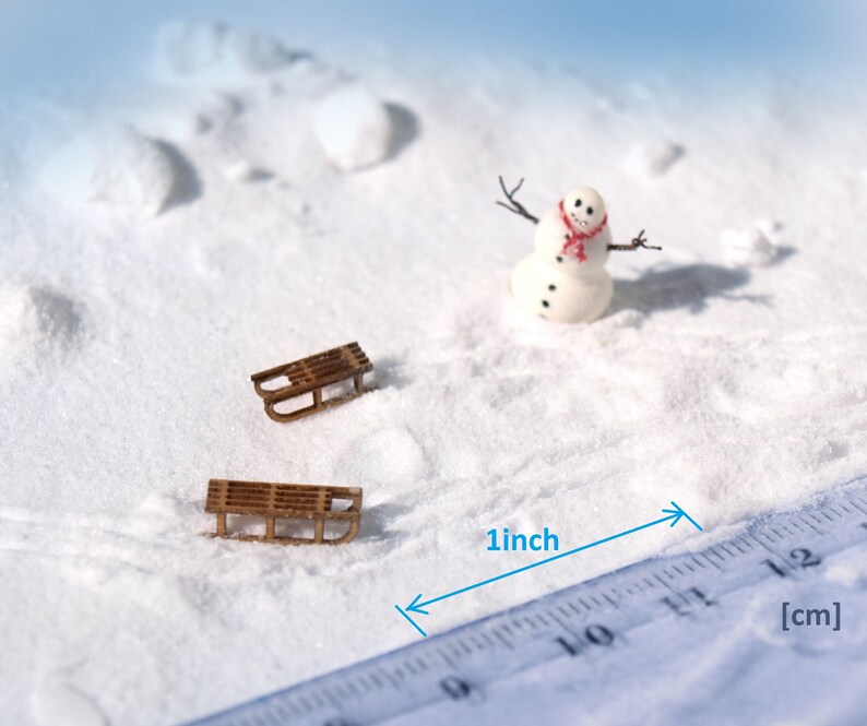 Miniature HO Scale Sledge Snowman Winter Model Railway - Etsy