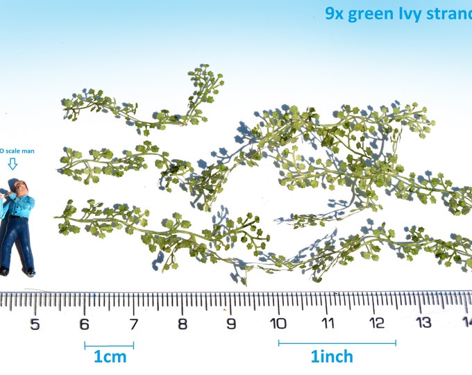 01 Miniature Ivy or Bush NATURAL Colored Medium Light Green Diorama ...