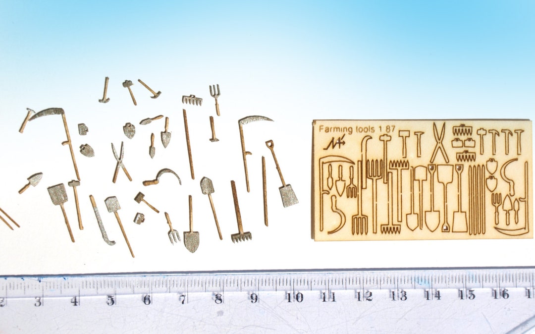 Miniature Tools Mega Set KIT, O HO Scale Model Railway Diorama Scenery ...