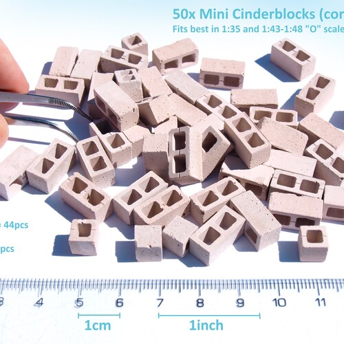 1:24 Miniature Bricks 50pc Red G Scale Model Dollhouse Diorama - Etsy