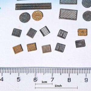 HO OO Scale Manhole Covers Storm Drain Sewer Set Miniature Model ...