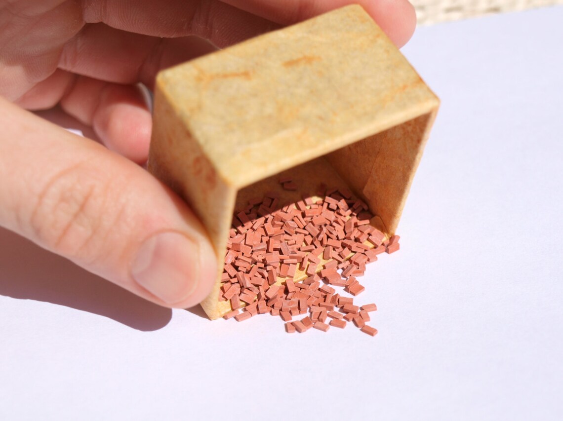 100+ Extremely Tiny Red Bricks: HO OO Scale Dollhouse Diorama - Etsy
